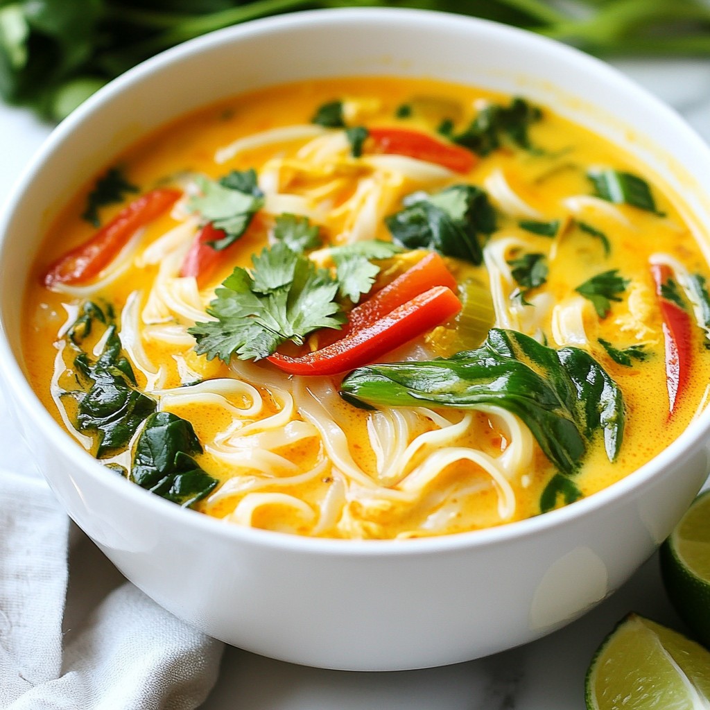 Thai Red Curry Noodle Soup Flavorful and Simple Recipe - Recipe Website